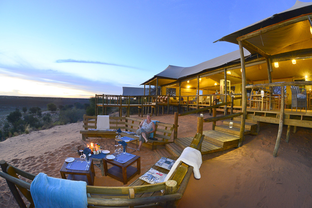 Polentswa Tented Camp has fantastic views over the huge Polentswa pan